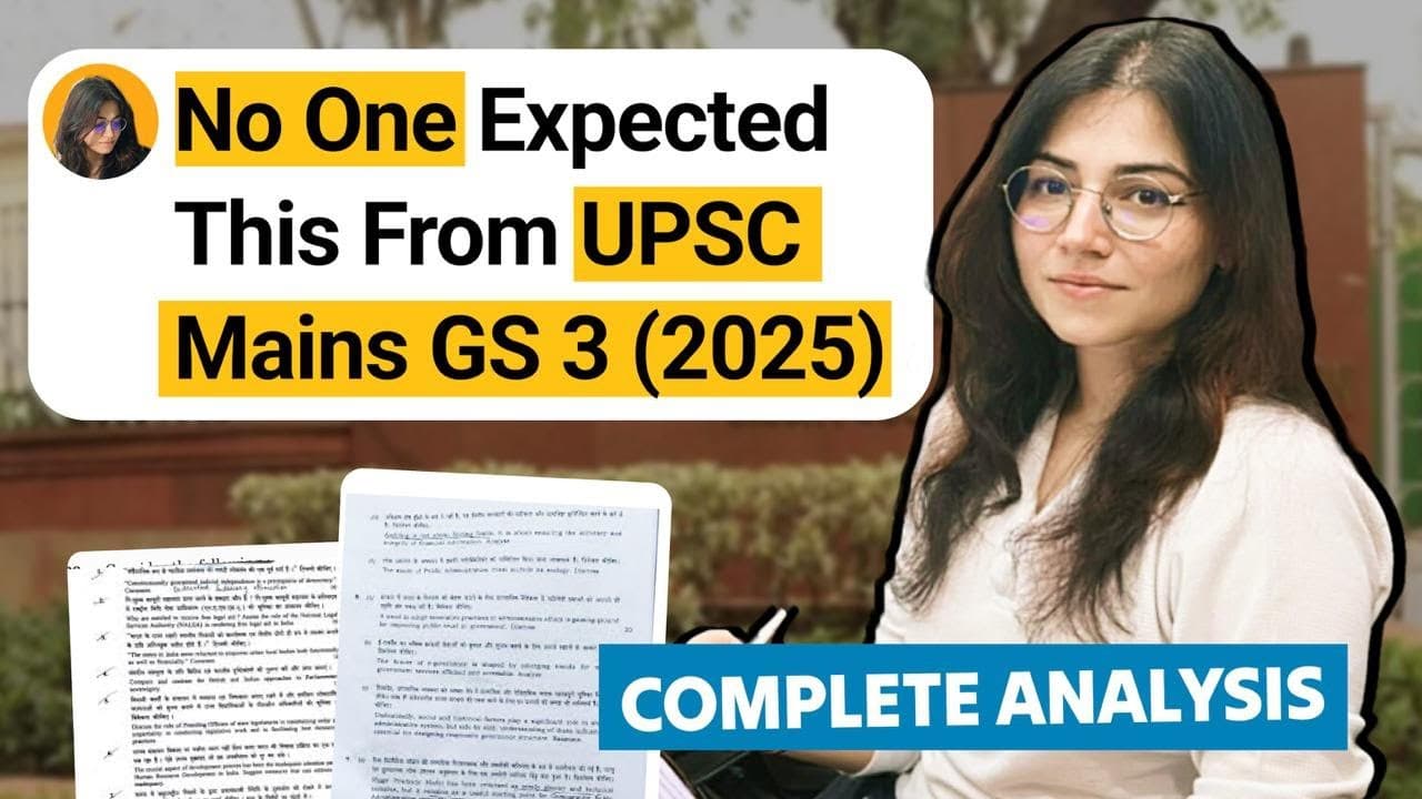 UPSC Mains GS Paper III 2025 Analysis and Question Paper PDF