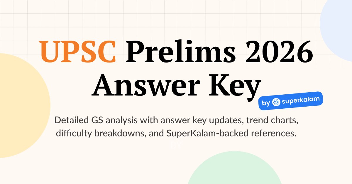 UPSC Prelims 2026 GS Set B Answer Key | SuperKalam